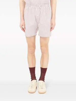 MAISON MARGIELA Striped Cotton Shorts