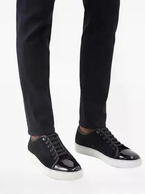LANVIN Dbb1 Patent-toe Suede Sneakers - Black