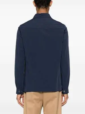 MOORER Long-sleeve Shirt Jacket - Blue