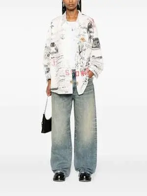 R13 D'arcy Wide-leg Jeans - Blue
