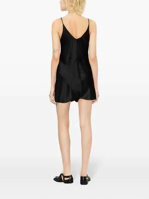 MAISON MARGIELA Four-stitch Logo Satin Playsuit