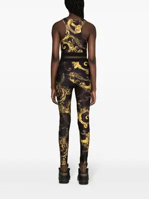 Versace Baroque-print Elasticated Leggings