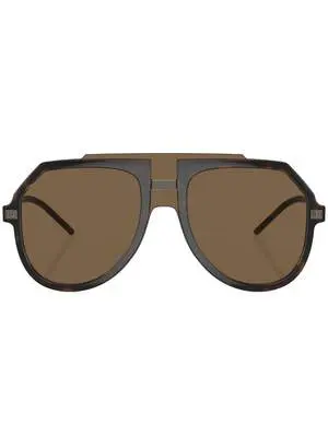 Dolce & Gabbana Tortoiseshell Aviator Sunglasses - Green