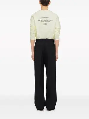 JIL SANDER Tailored Wool Trousers - Black