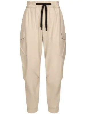 Dolce & Gabbana Logo-patch Drawstring Track Pants - Neutrals