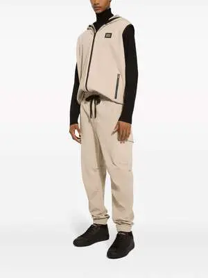 Dolce & Gabbana Logo-patch Drawstring Track Pants - Neutrals