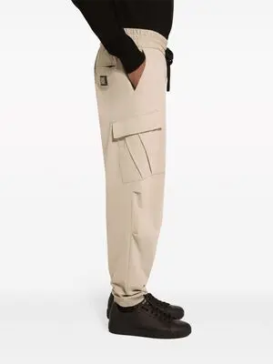 Dolce & Gabbana Logo-patch Drawstring Track Pants - Neutrals