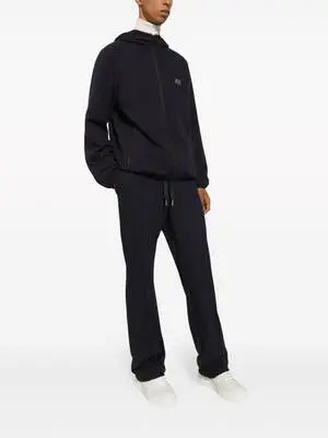 Dolce & Gabbana Logo-plaque Hooded Jacket - Blue