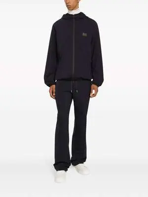 Dolce & Gabbana Logo-plaque Hooded Jacket - Blue