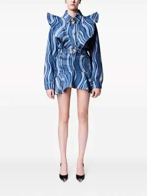 AREA Sunray-patterned Denim Shirt
