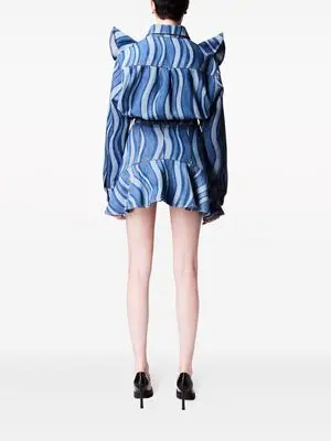 AREA Sunray-patterned Denim Shirt