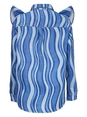 AREA Sunray-patterned Denim Shirt