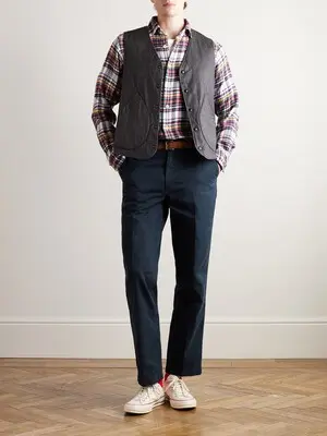 DRAKE'S Straight-leg Cotton-twill Chinos