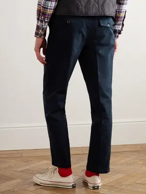 DRAKE'S Straight-leg Cotton-twill Chinos