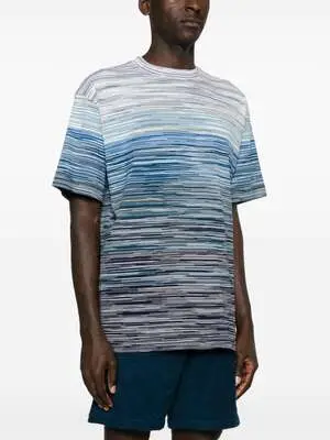 Missoni Striped Cotton T-shirt - Blue