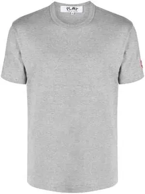 Play Comme Des Garcon X The Artist Invader Pixelated-appliqué T-shirt - Grey