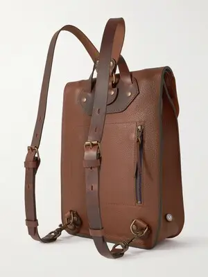 BLEU DE CHAUFFE Full-grain Leather Backpack