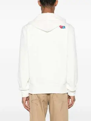 Play Comme Des Garcon X Invader Pixelated Appliqué Zip-up Hoodie