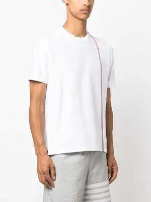 Thom Browne Rwb Stripe Cotton T-shirt - White