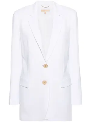 Michael Kors Crepe-texture Blazer - White