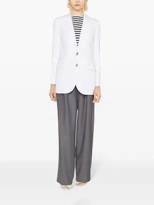 Michael Kors Crepe-texture Blazer - White