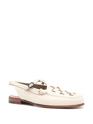 Hereu Roqueta Leather Mules - Neutrals