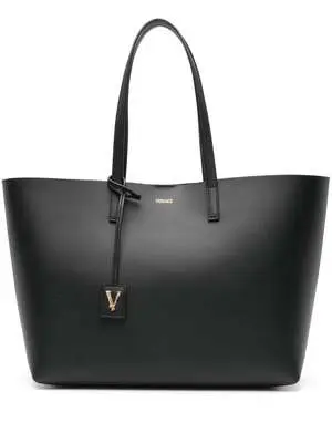 Versace Virtus Leather Tote Bag