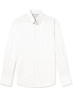Brunello Cucinelli Button-down Collar Striped Cotton Shirt