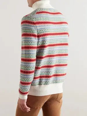 Loro Piana Fair Isle Cashmere Rollneck Sweater