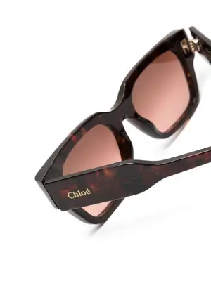 Chloé Logo Square-frame Sunglasses