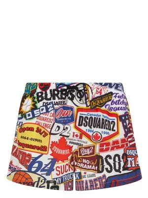 Dsquared2 Logo-print Swim Shorts - White