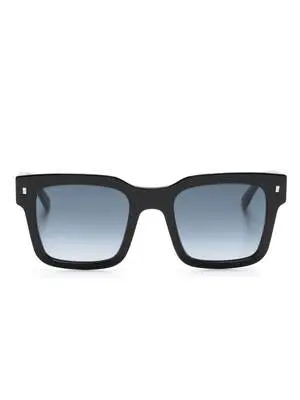 Dsquared2 Logo-plaque Square-frame Sunglasses - Black