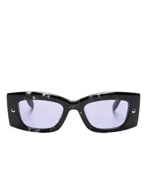 Alexander McQueen Logo-print Sunglasses - Black