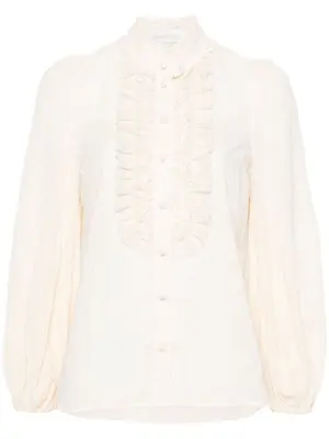 Zimmermann Ruffle-detail Cotton Top