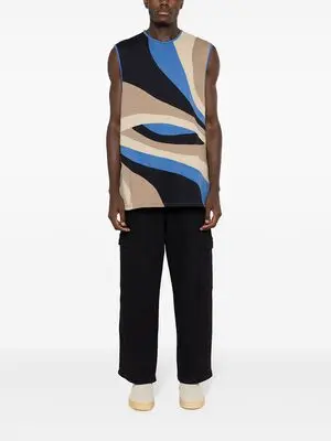 AMIR SLAMA Colour-block Panelled Tank Top