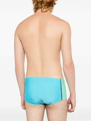 AMIR SLAMA Panelled Piped-trim Swim Shorts - Blue