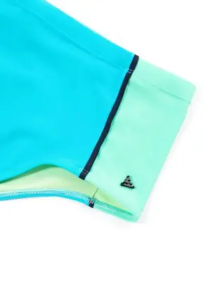 AMIR SLAMA Panelled Piped-trim Swim Shorts - Blue