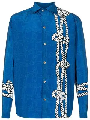 AMIR SLAMA Rope-print Shirt