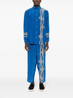 AMIR SLAMA Rope-print Shirt