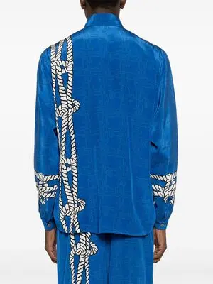 AMIR SLAMA Rope-print Shirt