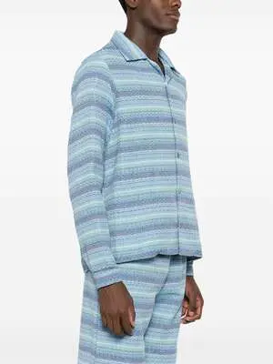 AMIR SLAMA Logo-engraved Jacquard Shirt