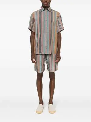 AMIR SLAMA Striped Jacquard Shorts