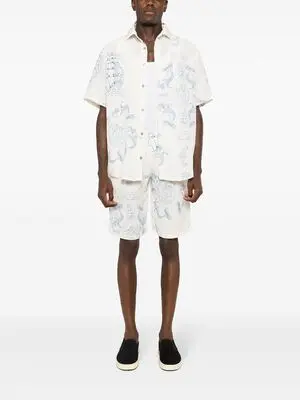 AMIR SLAMA Graphic-print Track Shorts