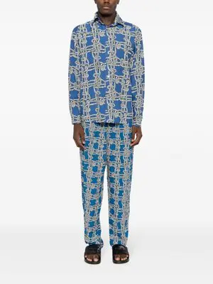 AMIR SLAMA Rope-print Trousers