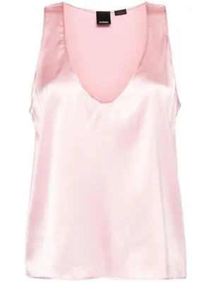 Pinko Satin-finish Sleeveless Top