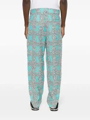 AMIR SLAMA Graphic-print Cropped Trousers