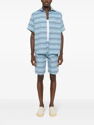 AMIR SLAMA Striped Cotton Shorts