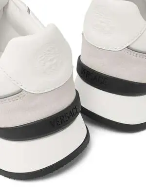 Versace Logo-embroidered Panelled Sneakers
