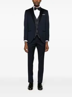 LUIGI BIANCHI MANTOVA Single-breasted Wool Suit - Blue