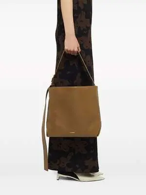 JIL SANDER Medium Cannolo Leather Tote Bag